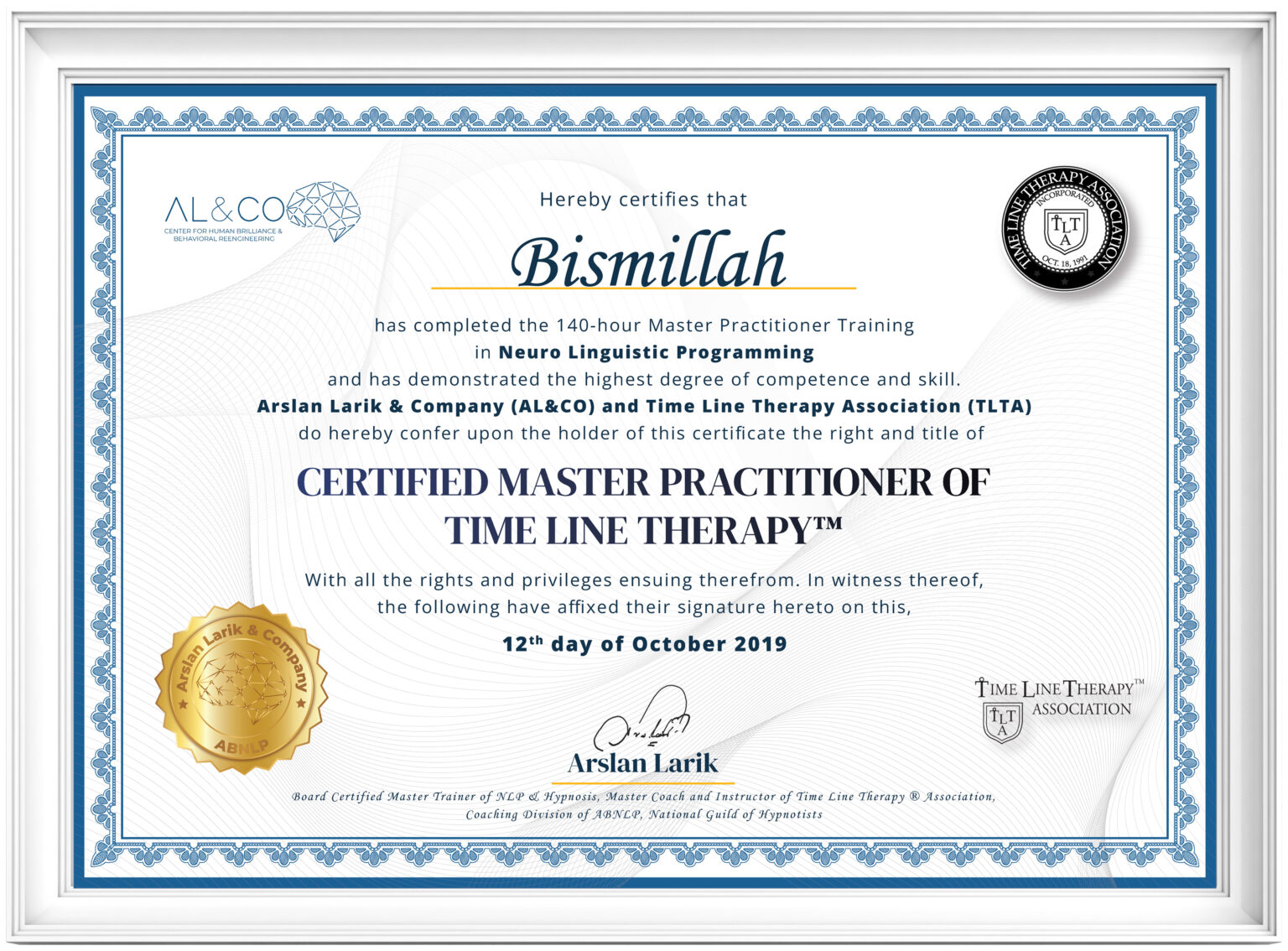 NLP Master Practitioner – Arslanlarik.com